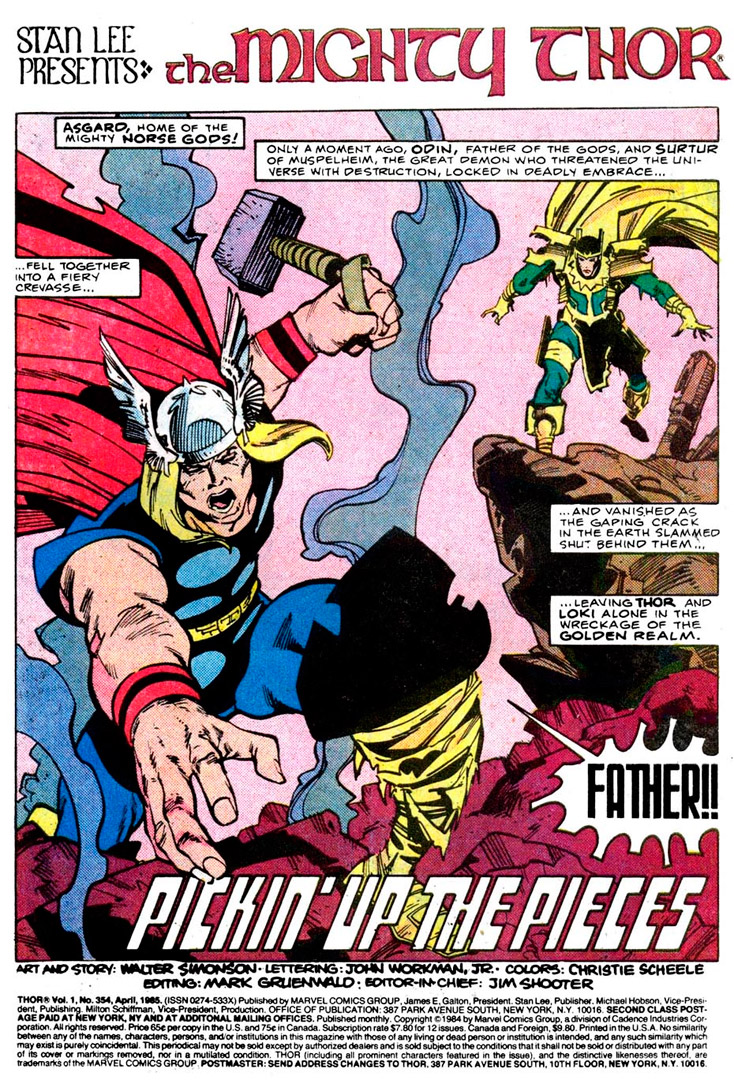 Thor #354 Review (Apr 1985) | Pickin' Up the Pieces